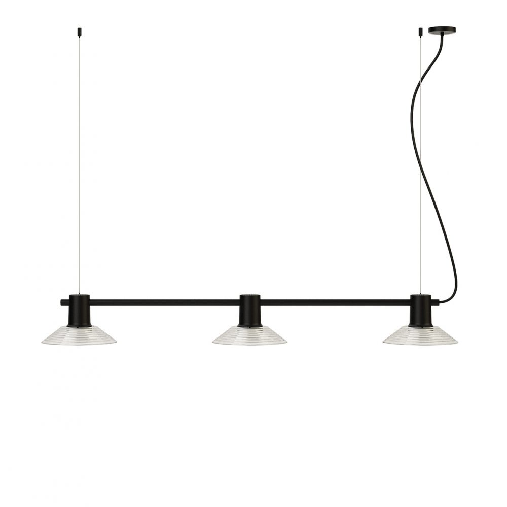 Compose Rail Pendant Light Large Glass Shade by Zero - Dimensiva | 3d