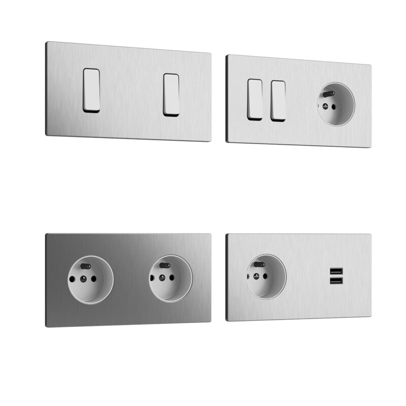 M Double Switches and Sockets by Modelec - Dimensiva | 3d