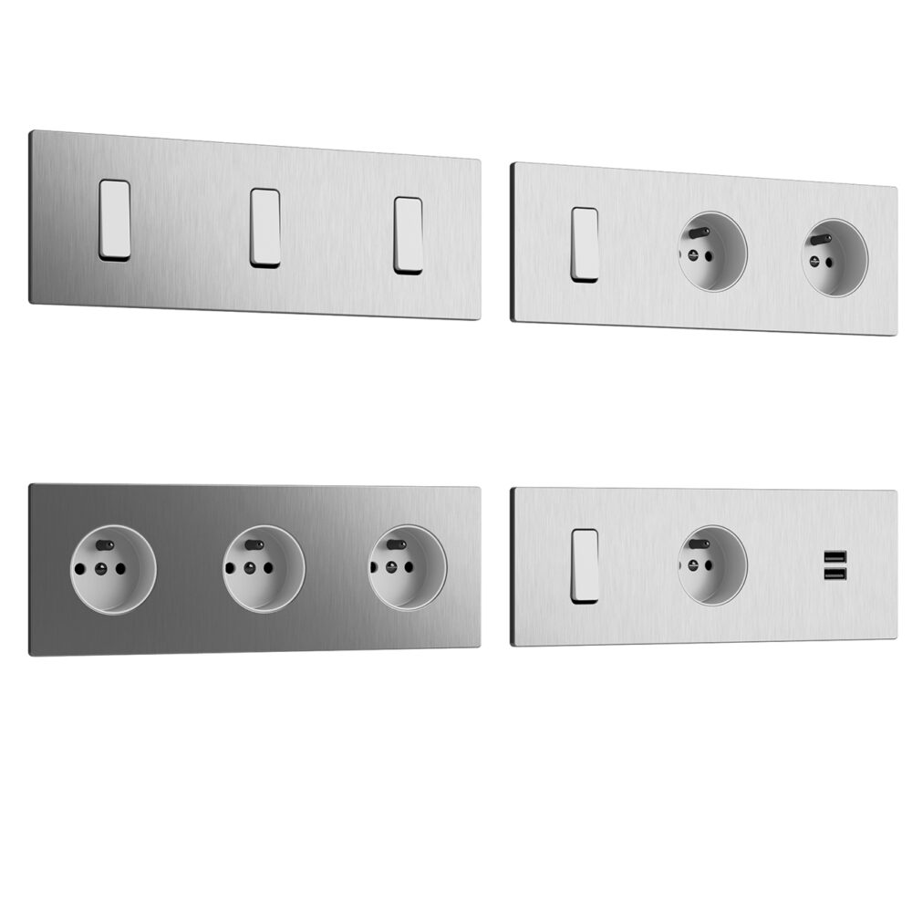 M Triple Switches and Sockets by Modelec - Dimensiva | 3d models
