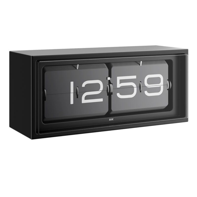 The Brick Black Desk Clock by Leff Amsterdam - Dimensiva | 3d