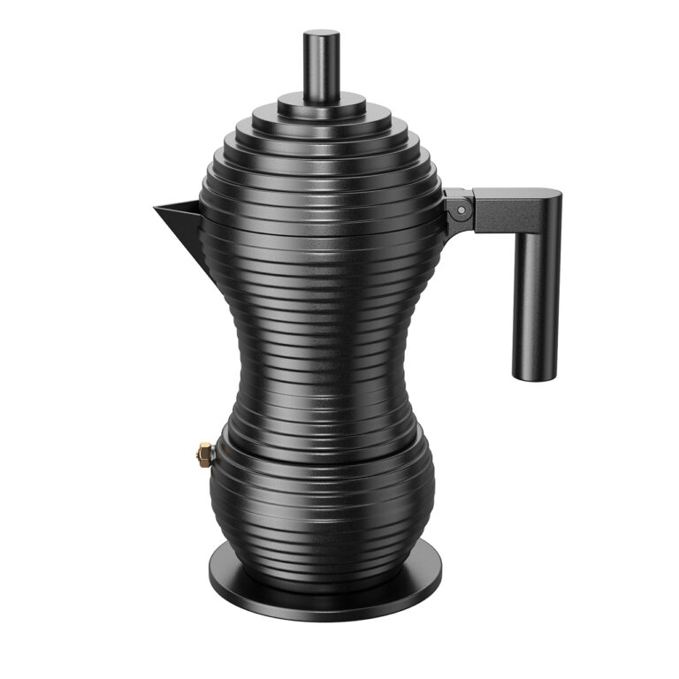 Pulcina Espresso Coffee Maker Black by Alessi - Dimensiva | 3d
