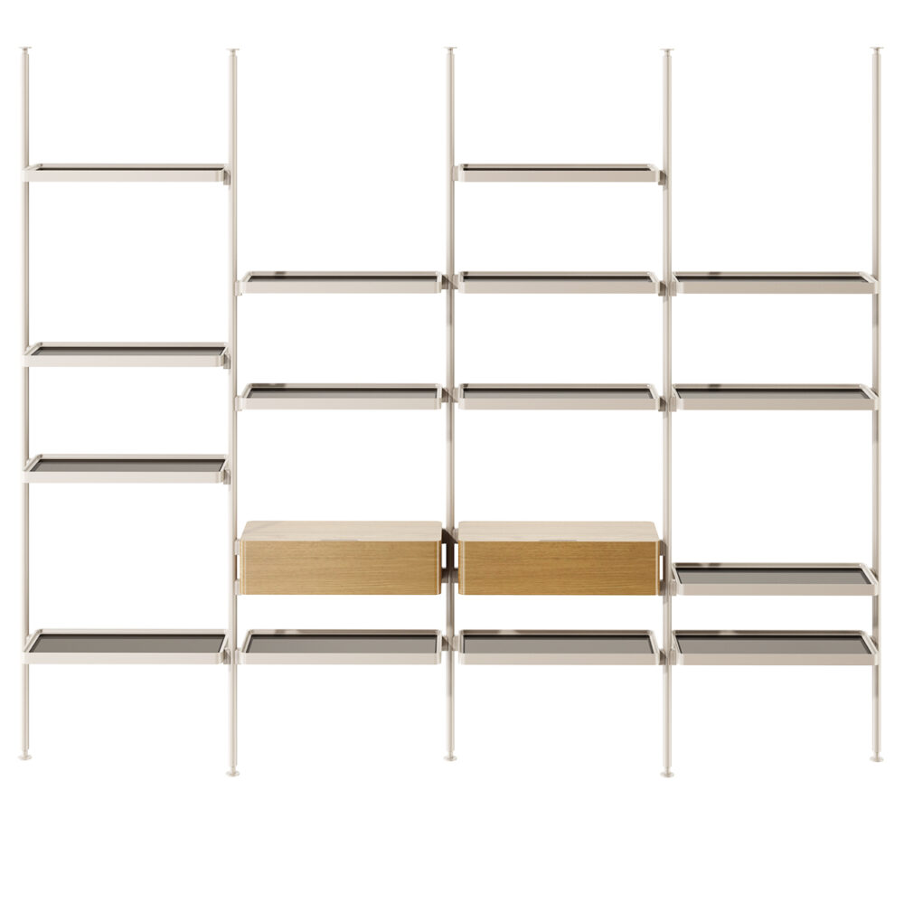 Hector Modular Bookcase with Drawers by Molteni&C - Dimensiva | 3d models