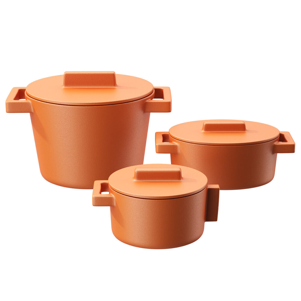Terra Cotto Cast Pot Set by Sambonet - Dimensiva | 3d models of great ...