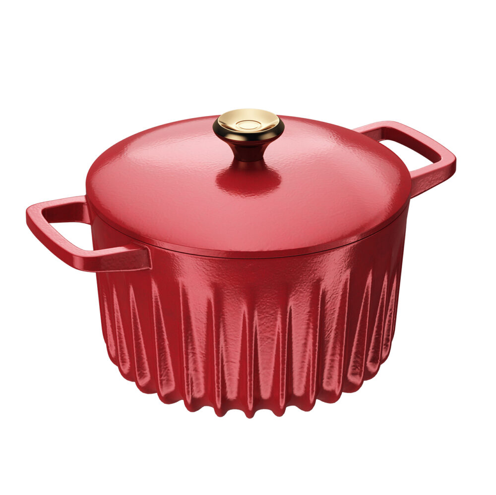 Dutch Oven Pot With Lid Red by Fireup - Dimensiva | 3d designs models