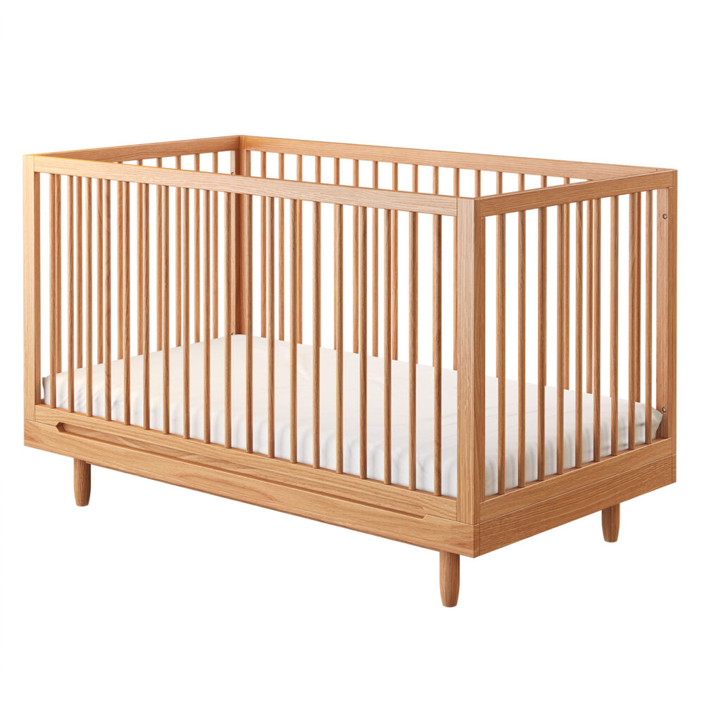 Pure Oak Wood Evolving Crib by Nobodinoz - Dimensiva | 3d models